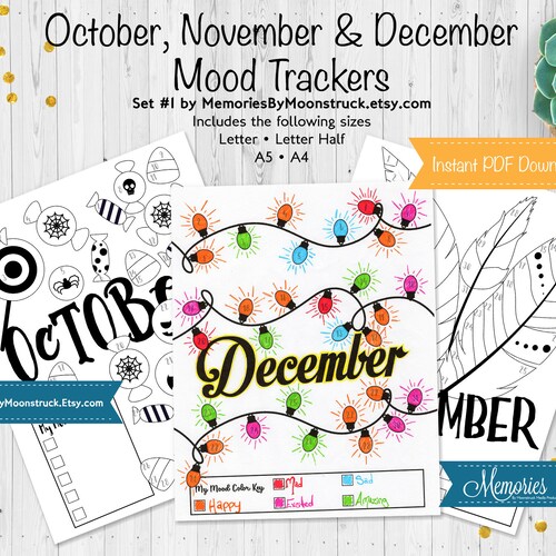 Mood Tracker Printable Insert SUNFLOWER Bullet Journal | Etsy