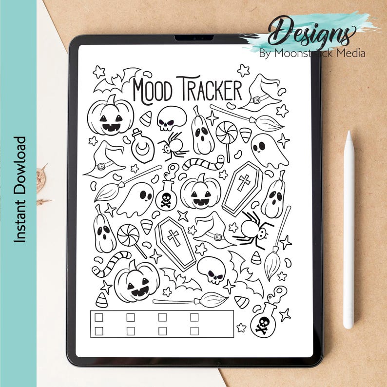 Halloween Mood Tracker Printable | Spooky Bullet Journal Page | October ...