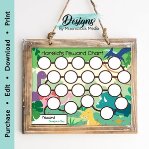 Editable Dinosaur Reward Chart, Dinosaur Chore Chart, Dinosaur Behavior ...