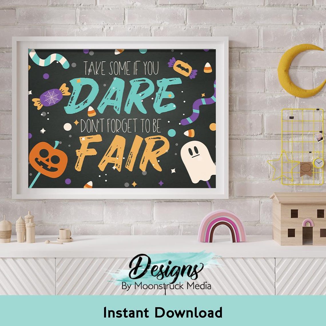 Halloween Trick or Treat Sign Printable | Please Take One Candy Bowl ...