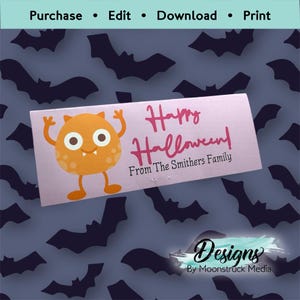 Make Your Own Monster Kit Tag | Personalized Halloween Favor Label ...