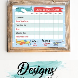 Editable Airplane Reward Chart Printable | Kids Travel or Behavior ...