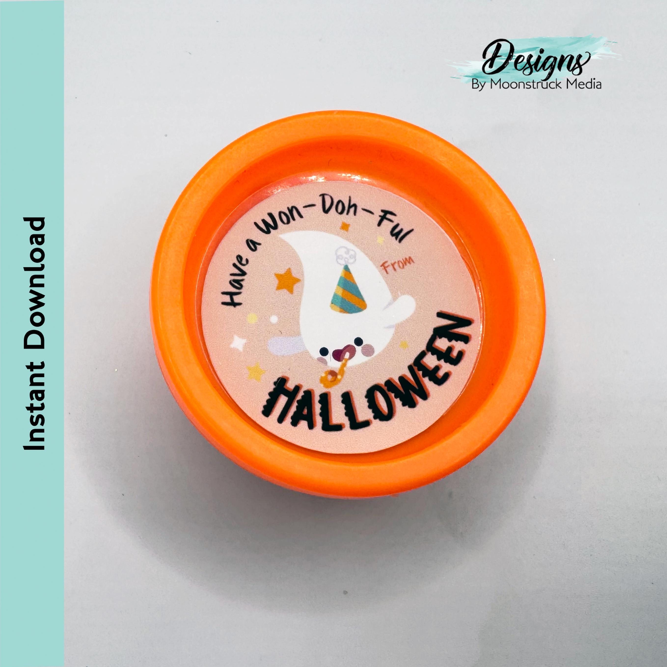 Halloween Ghost Play-doh Labels | Won-doh-ful Halloween Stickers ...