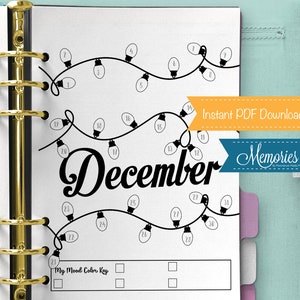 December Mood Tracker Journal Insert - Etsy