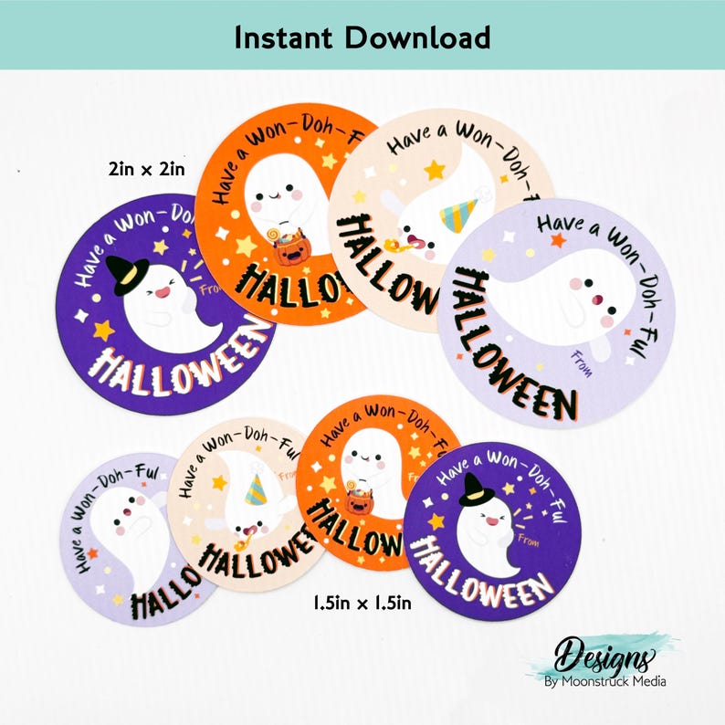 Halloween Ghost Play-doh Labels | Won-doh-ful Halloween Stickers ...