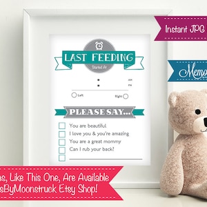 Baby Feeding Tracker Sign Pink Purple - Etsy