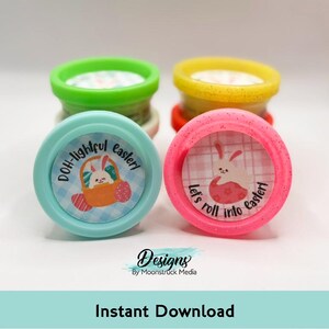 Easter Playdough Topper Printable | Bunny Party Favor | Classroom Treat ...