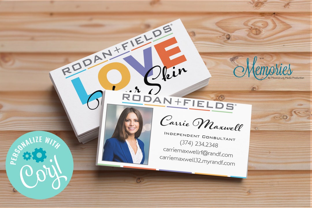 Rodan and Fields Business Card With Photo, Referral Cards, Skin Care, R and F, Rodan Fields ...
