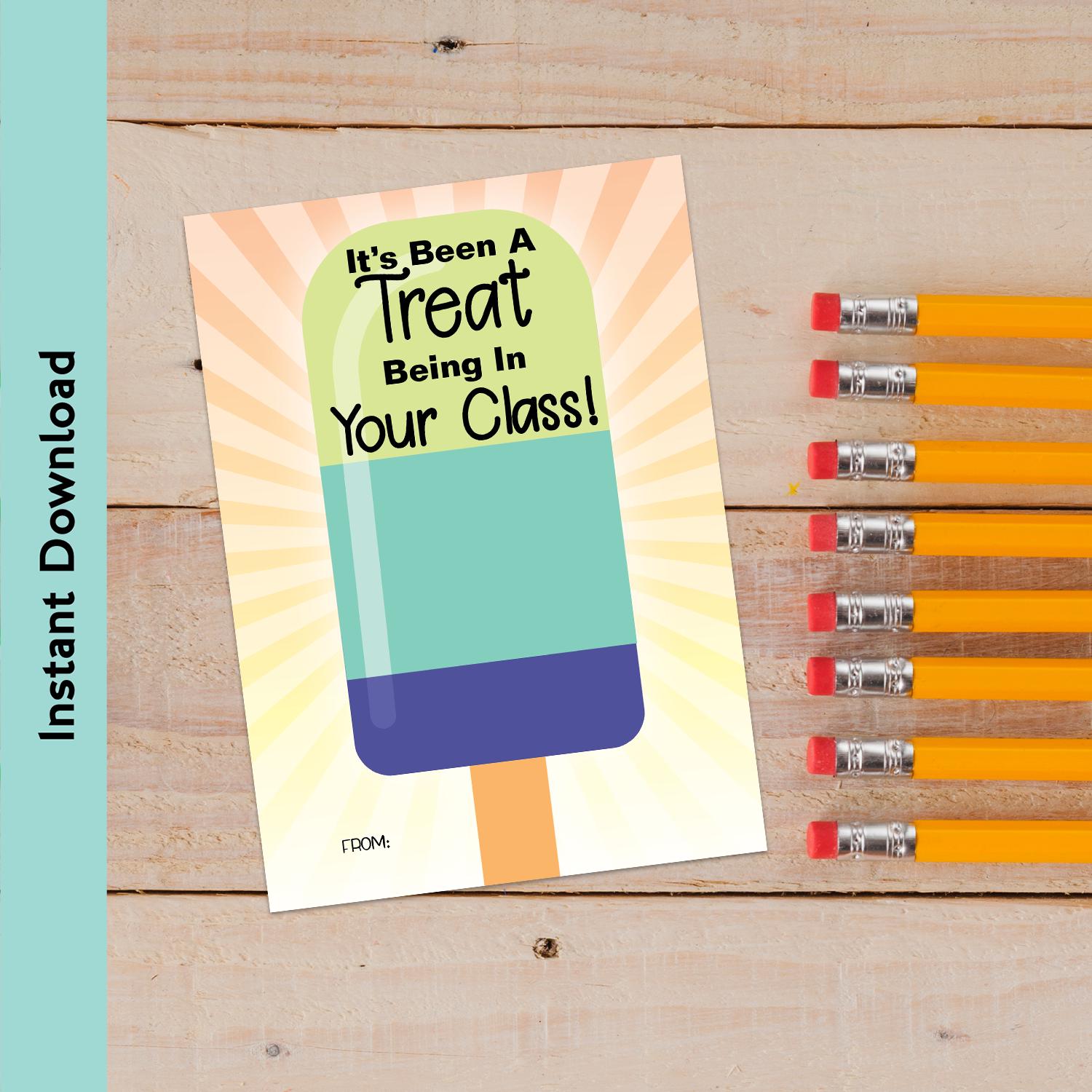 It's Been a Treat Teacher Gift | Popsicle Gift Card Holder | End of ...