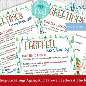 Christmas Elf Arrival Letter and Farewell Letter, Elf Welcome Letter ...