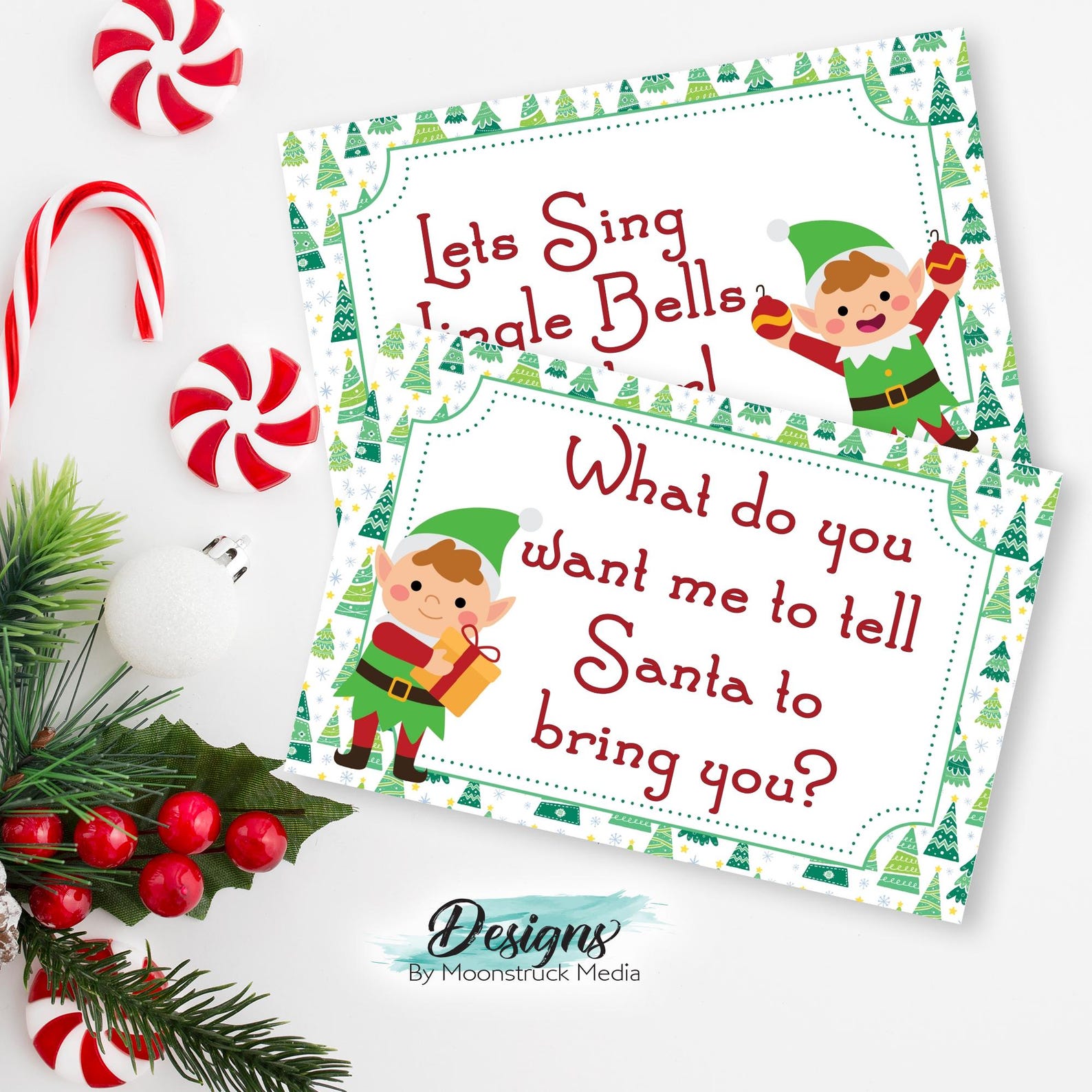 Printable Elf Note Cards for Christmas | Funny Elf Message Cards for ...