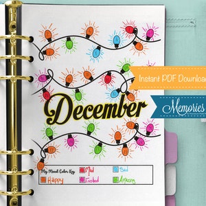 December Mood Tracker Journal Insert - Etsy