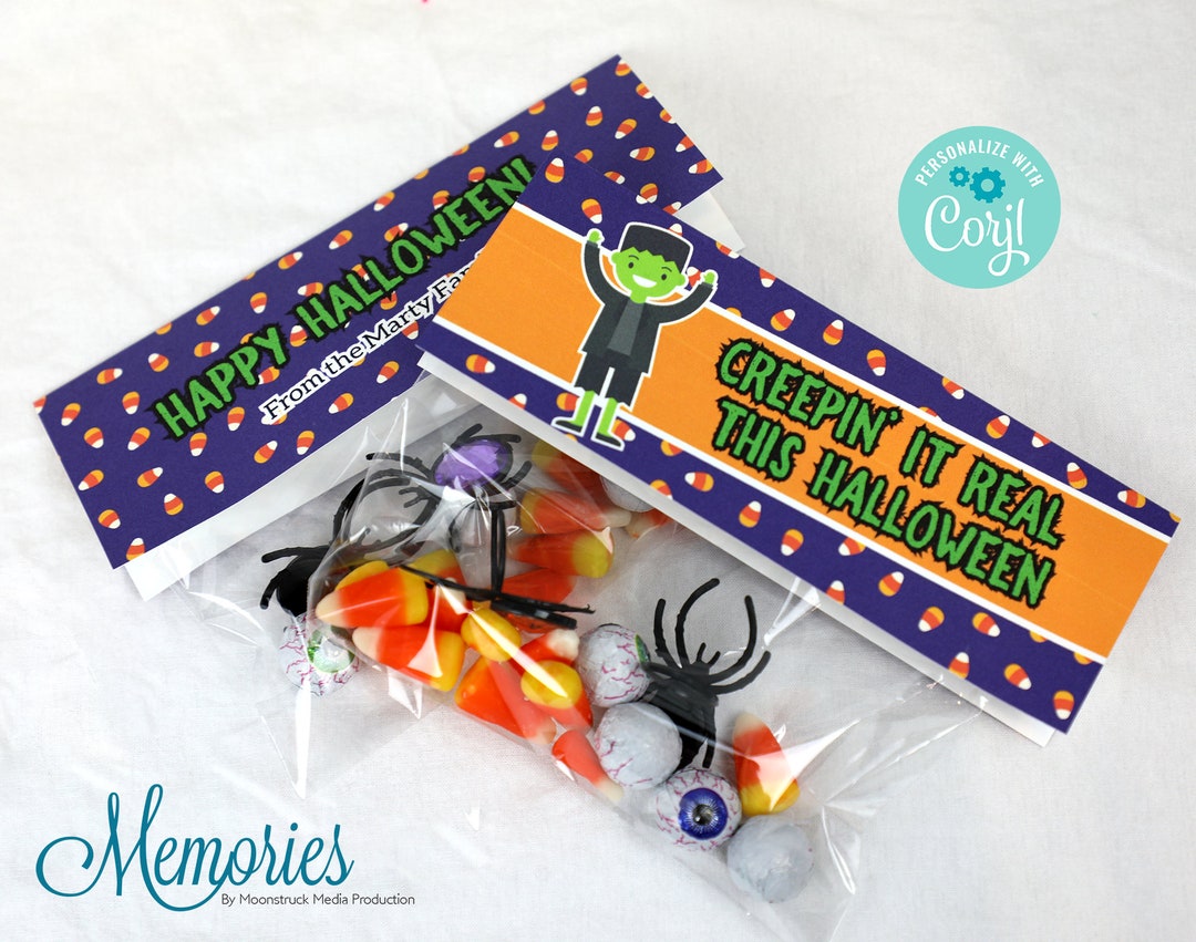 Frankenstein Halloween Treat Bag Topper, Classroom Treat Bags ...