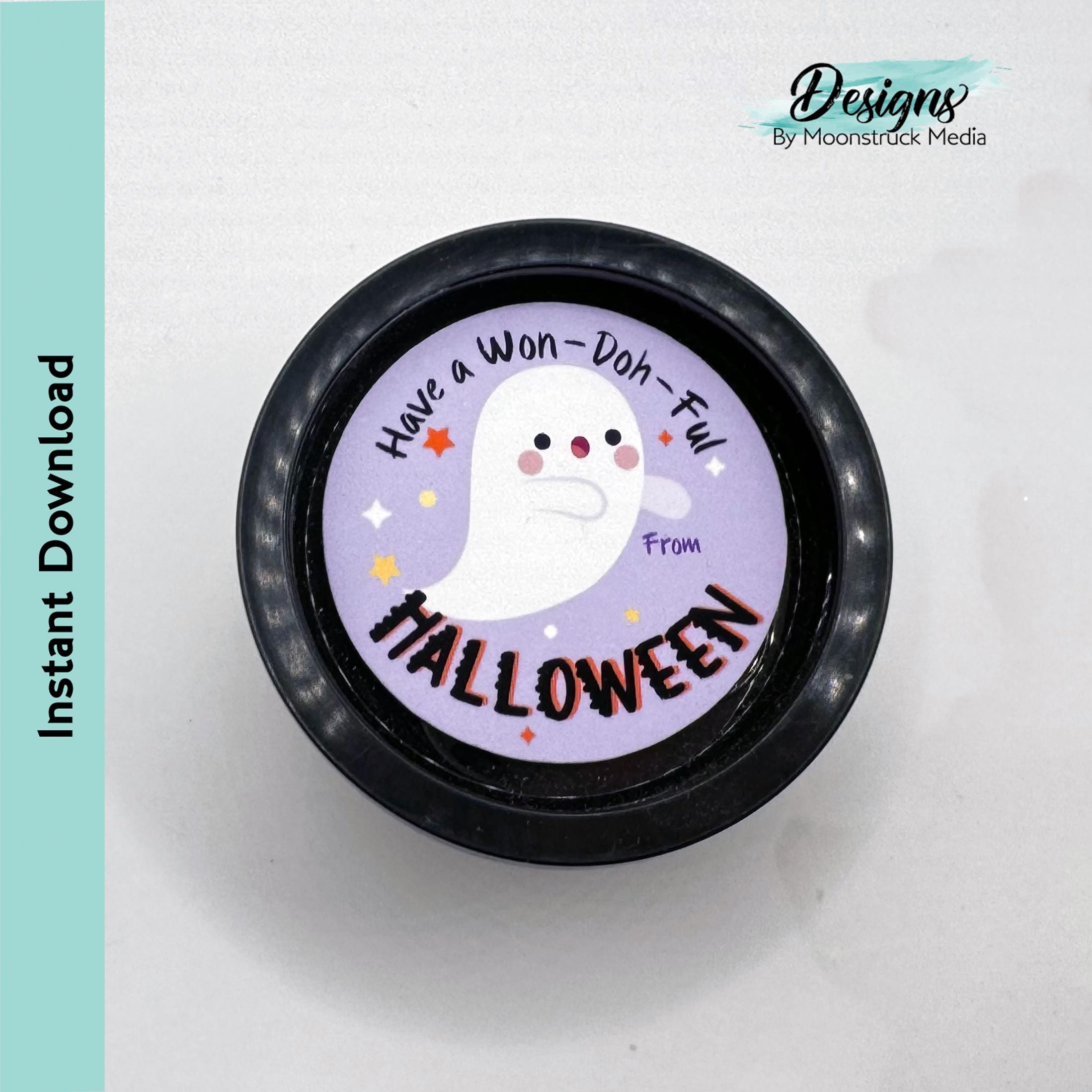 Halloween Ghost Play-doh Labels | Won-doh-ful Halloween Stickers ...