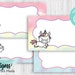 Editable Rainbow Unicorn Name Tags, Magical Unicorn Birthday Party ...