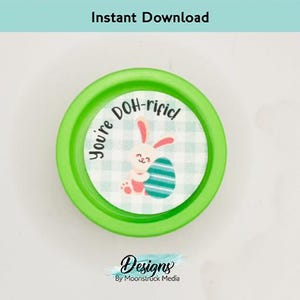 Easter Playdough Topper Printable | Bunny Party Favor | Classroom Treat ...