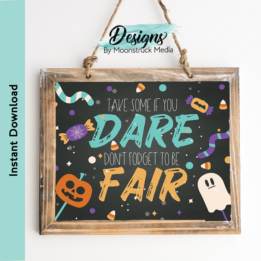 Halloween Trick or Treat Sign Printable | Please Take One Candy Bowl ...