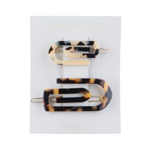 Turtle Story 2x Paper Clips Premium Cellulose Acetate turtle Shell ...