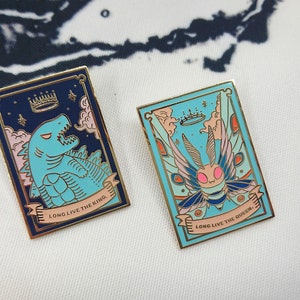 Godzilla X Mothra Enamel Pins - Etsy