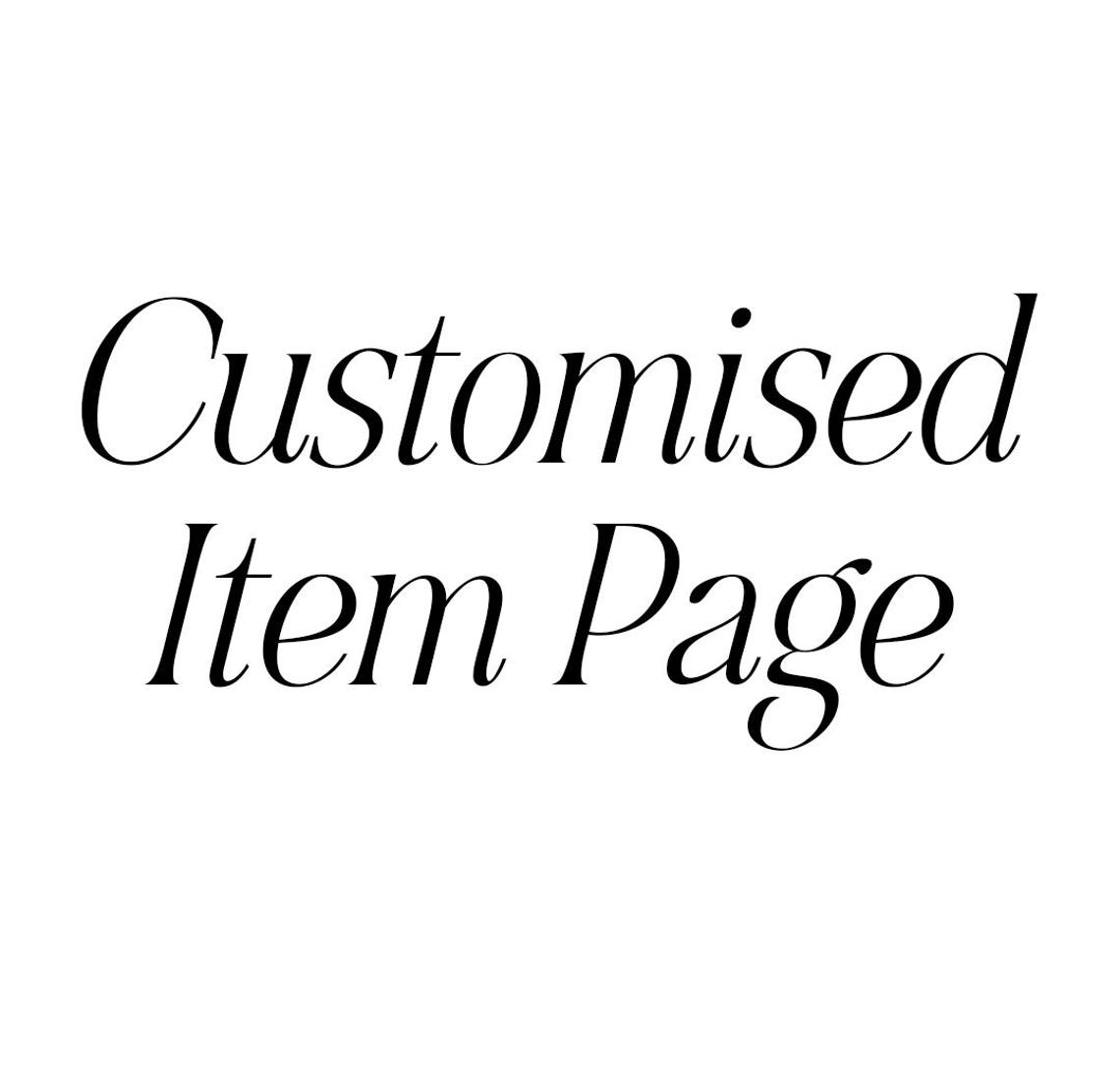Customized Item Page - Etsy