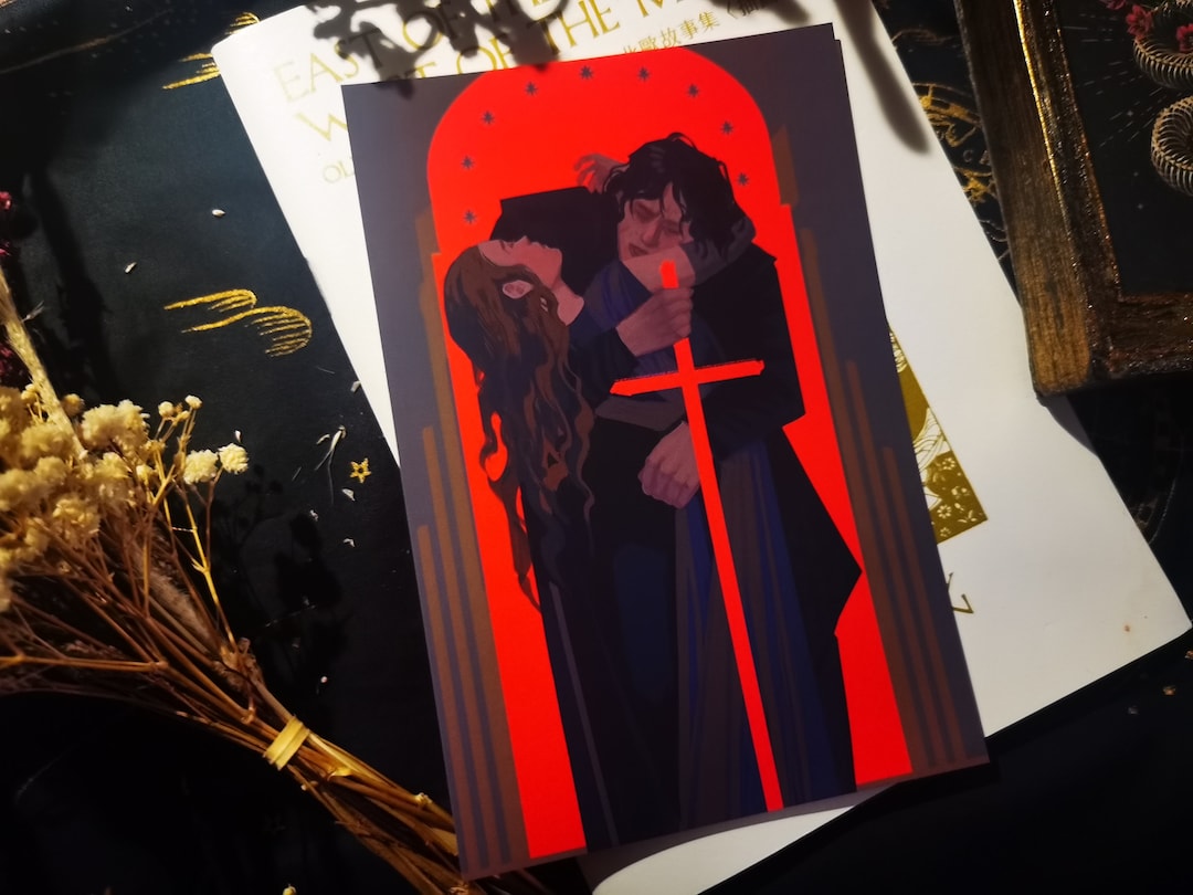 Reylo - Crying Red Postcard Print - Etsy