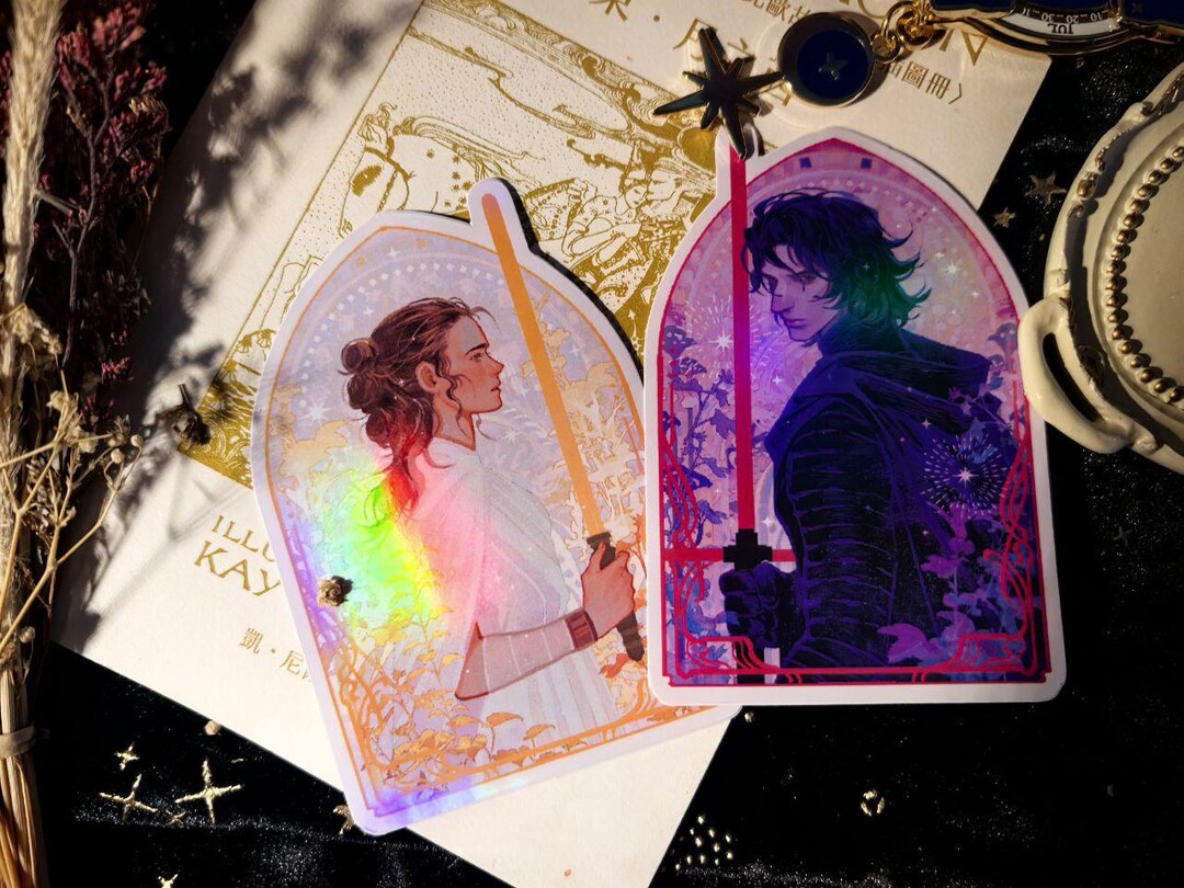Reylo Dyad of the Galaxy Set of 2 Holographic Stickers - Etsy