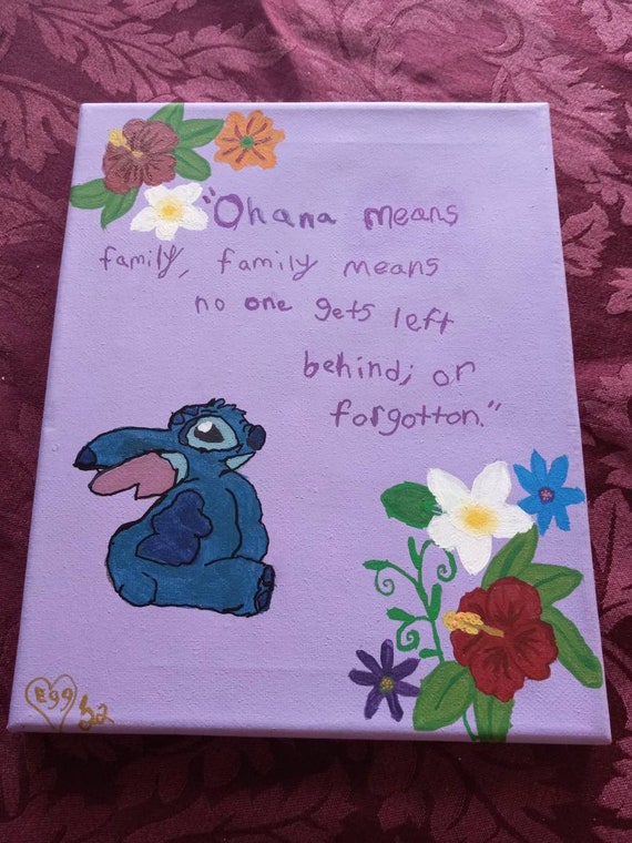 Disney's Stitch Hawaiian Painting - Etsy