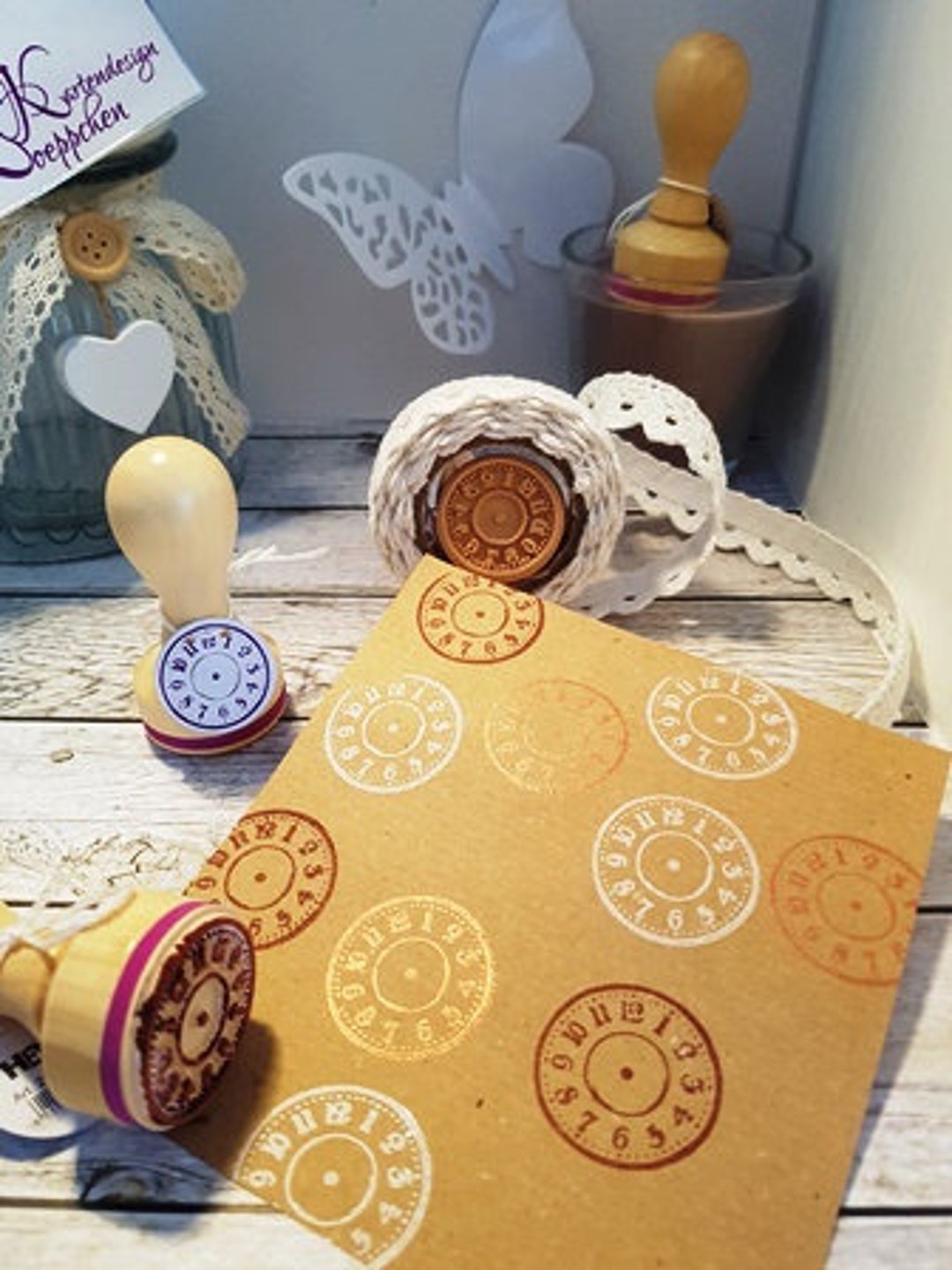 Stamp "clock" - Etsy