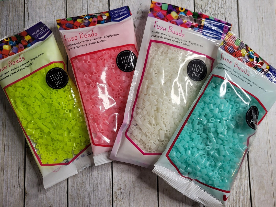Iron-on Beads / Fuse Beads / Melting Beads GLOW in the Dark 1100 Pieces ...