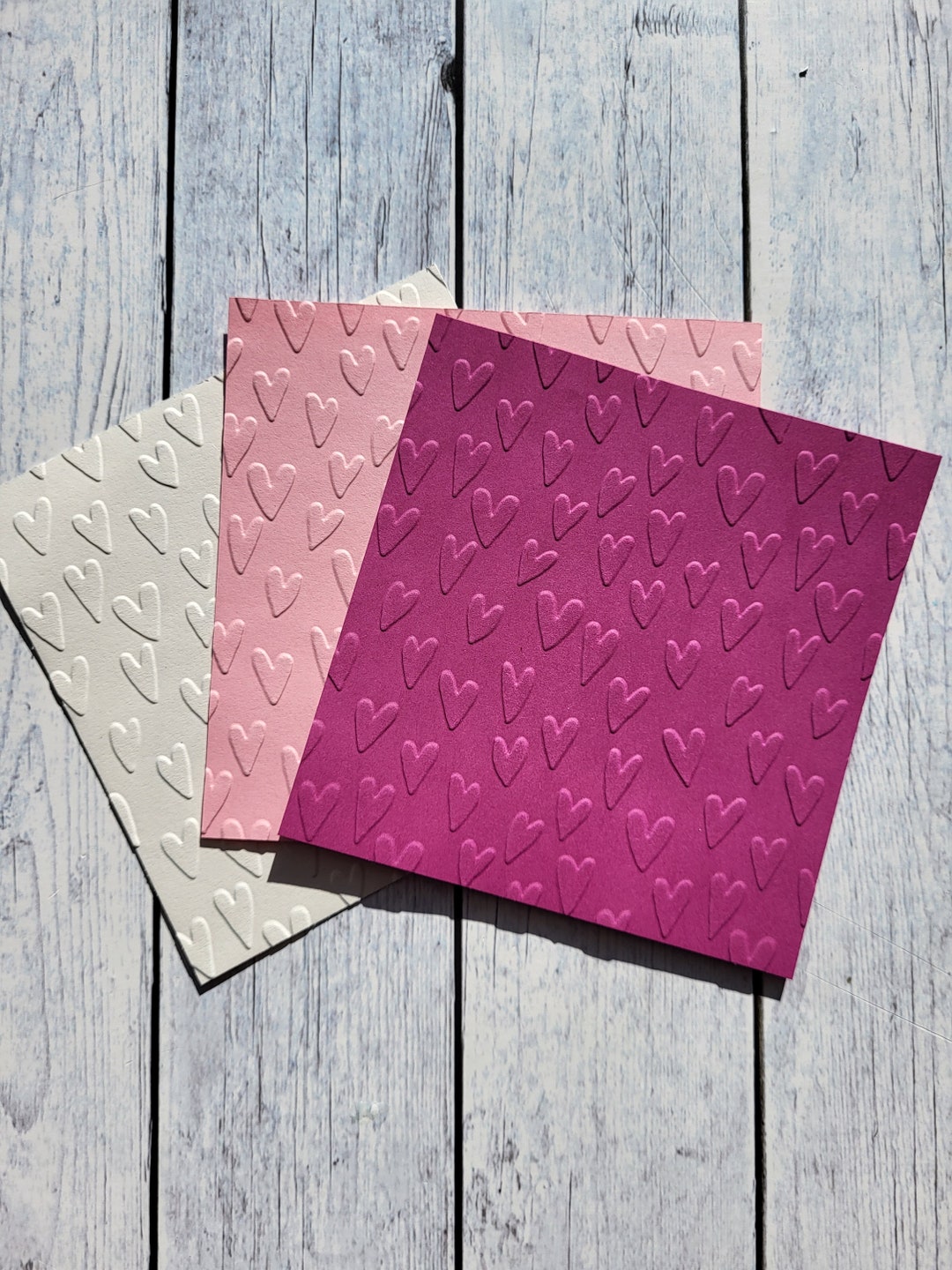 Embossed Craft Paper Heart - Etsy