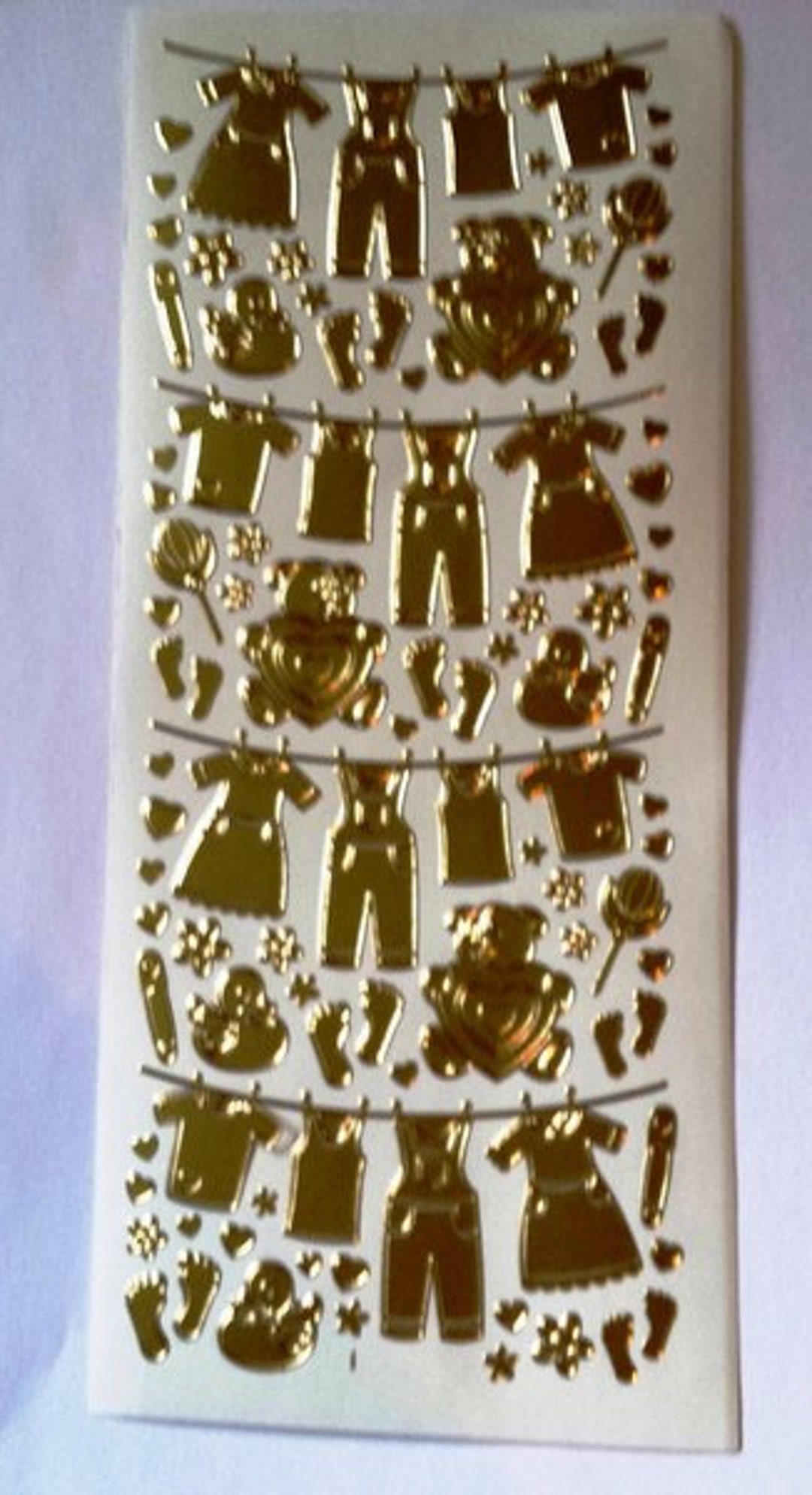 Sticker clothesline Baby in Gold - Etsy