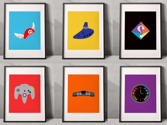 Minimal Video Game Printable Wall Art Flat N64 Wall Art - Etsy