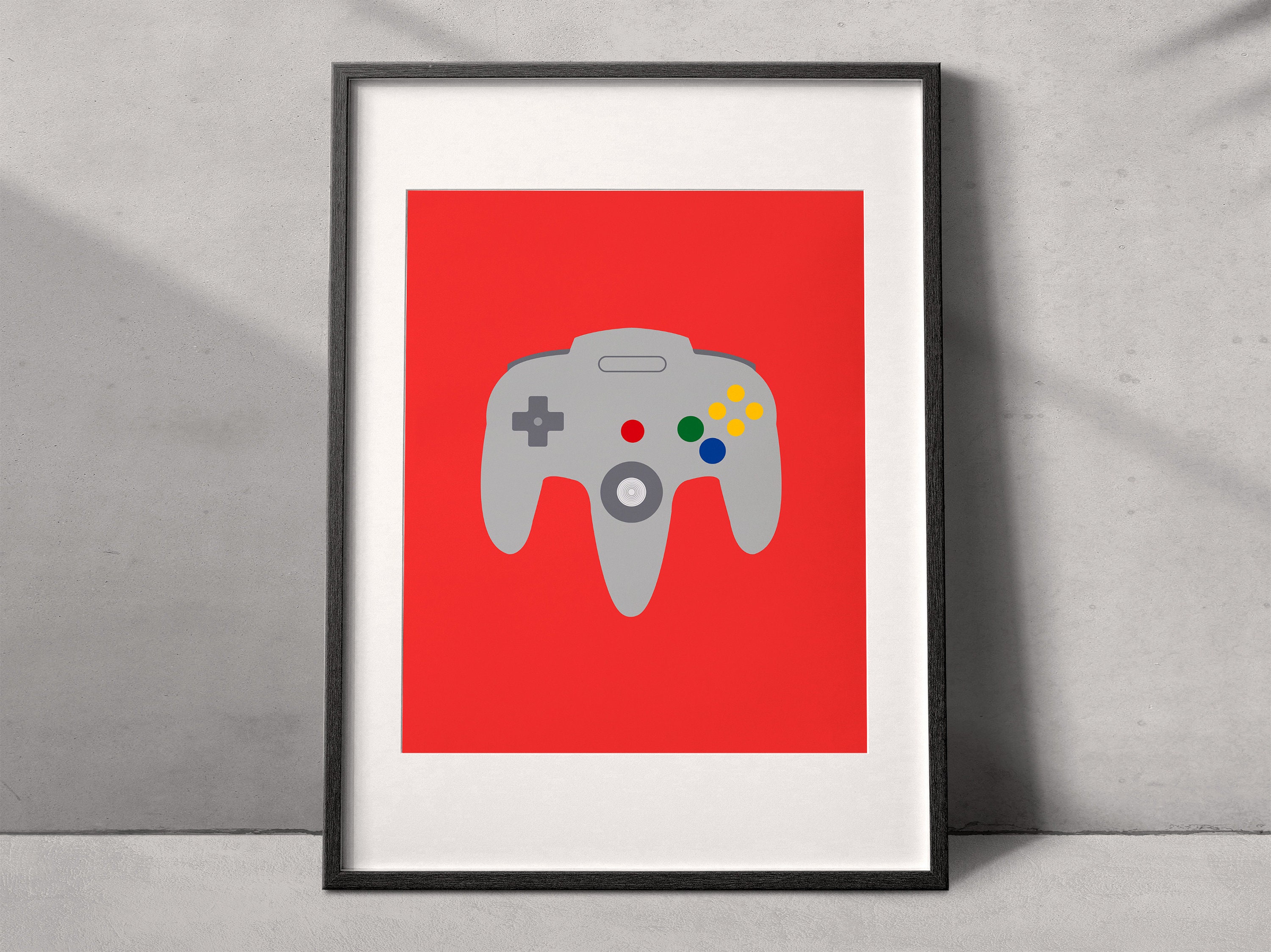 Minimal Video Game Printable Wall Art - Flat N64 Wall Art - Etsy