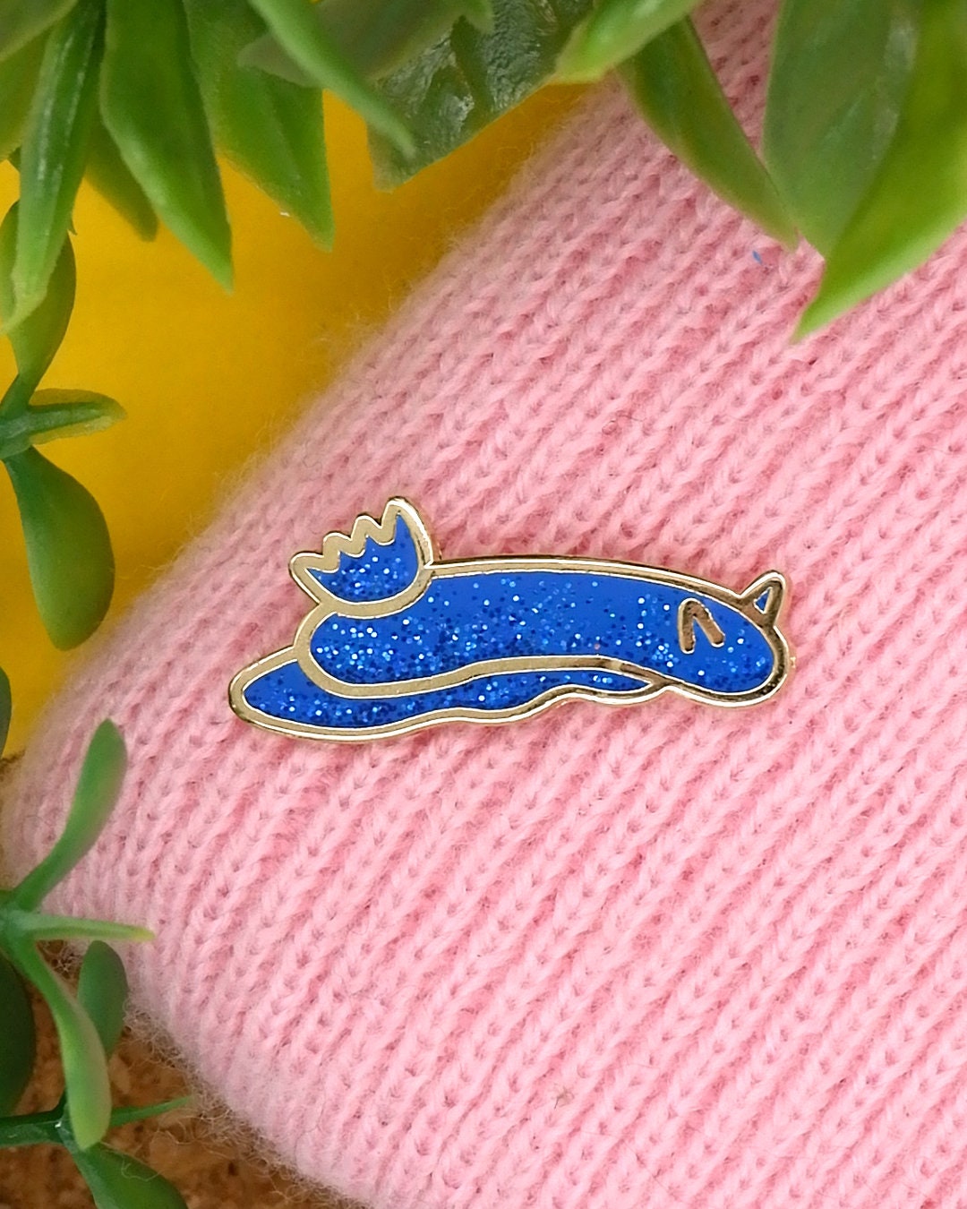 Nudibranch Glitter Mini Enamel Pin. Sea Slug Hard Enamel Lapel Pin ...
