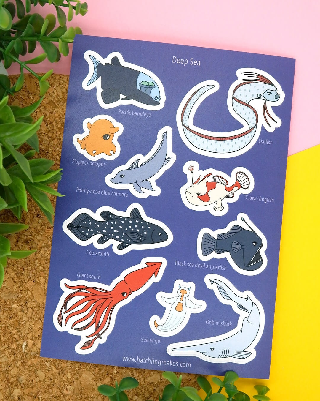 Deep Sea Creatures Sticker Sheet: Marine Animal Stickers - Etsy