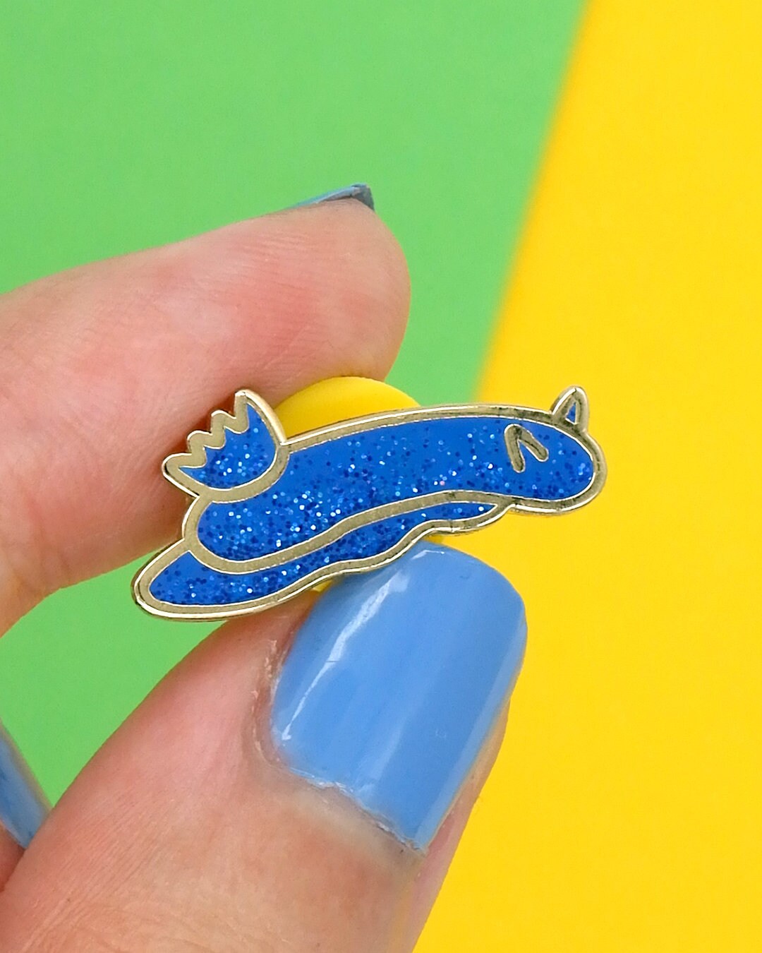 Nudibranch Glitter Mini Enamel Pin. Sea Slug Hard Enamel Lapel Pin ...
