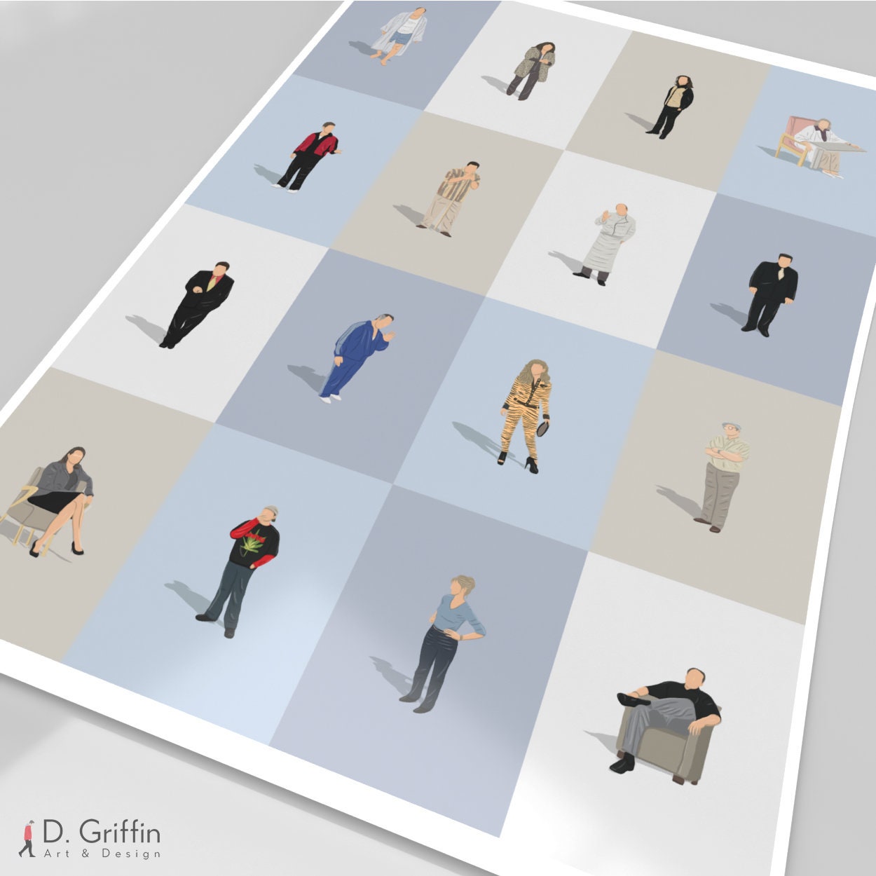 Illustrated Characters Poster / Print - Etsy