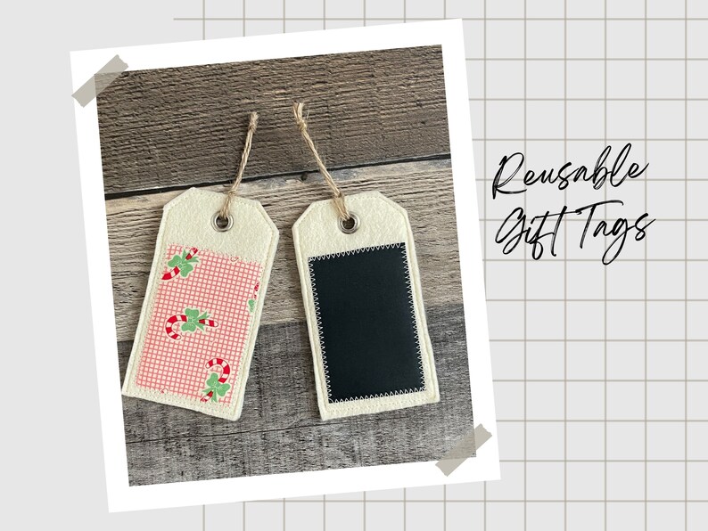 Christmas Gift Tags for Easy Presents Eco-friendly Gift Wrap Wipe-clean ...