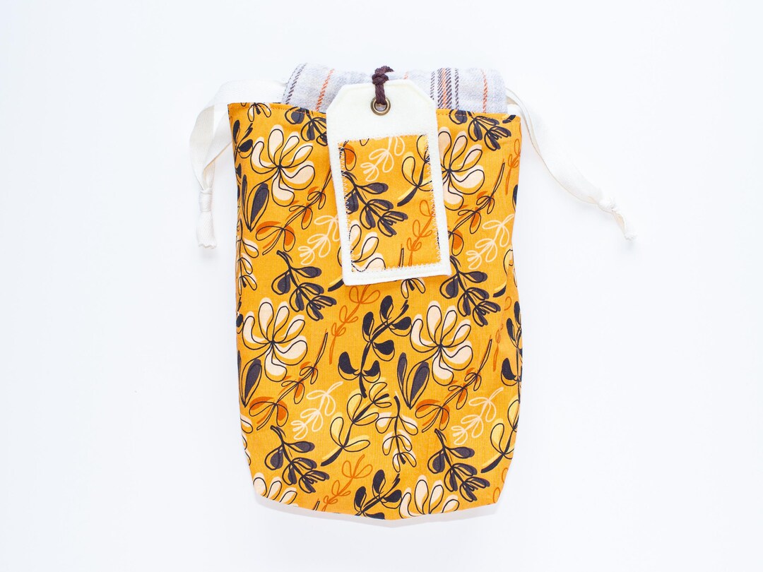 Autumn Vine + Rust Dandelion Heirloom Gift Bag and Reusable Gift Tag ...