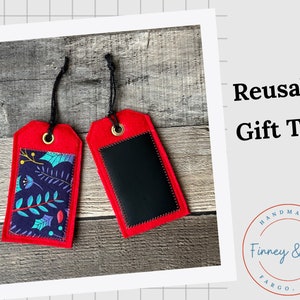 Christmas Gift Tags for Easy Presents Eco-friendly Gift Wrap Wipe-clean ...