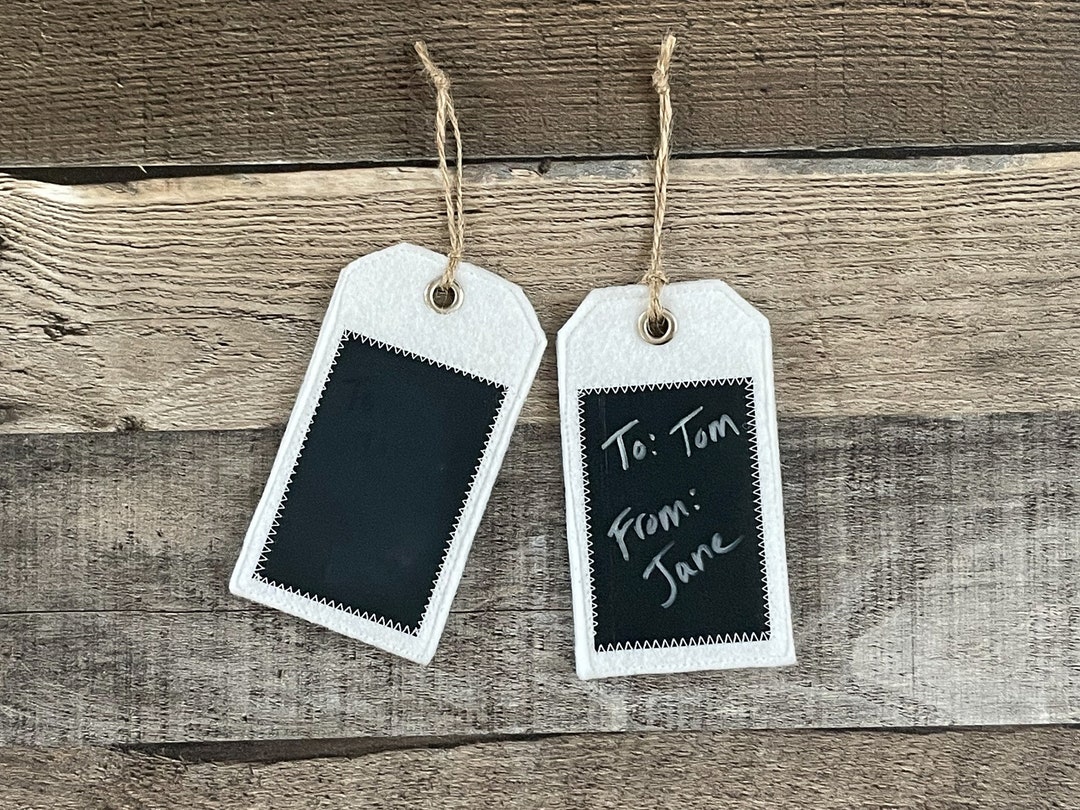 Reusable Gift Tag in Neutral Colors Eco Friendly Gift Wrap Fabric ...