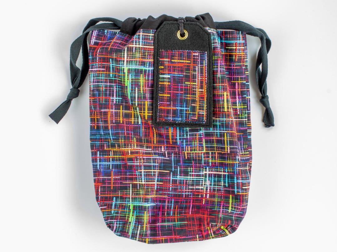 Modern Scribbles + Classic Red Reversible Fabric Gift Bag and Reusable ...
