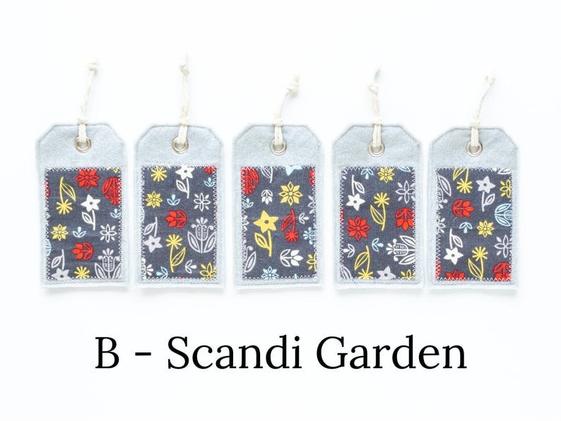 Flower Patch Reusable Gift Tags | Finney & Roo Sustainable Gift Wrap - Etsy