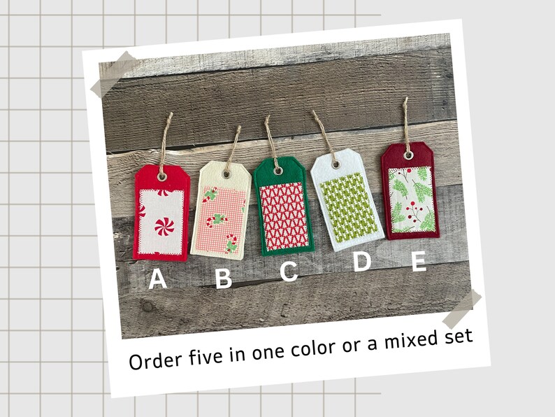 Christmas Gift Tags for Easy Presents Eco-friendly Gift Wrap Wipe-clean ...