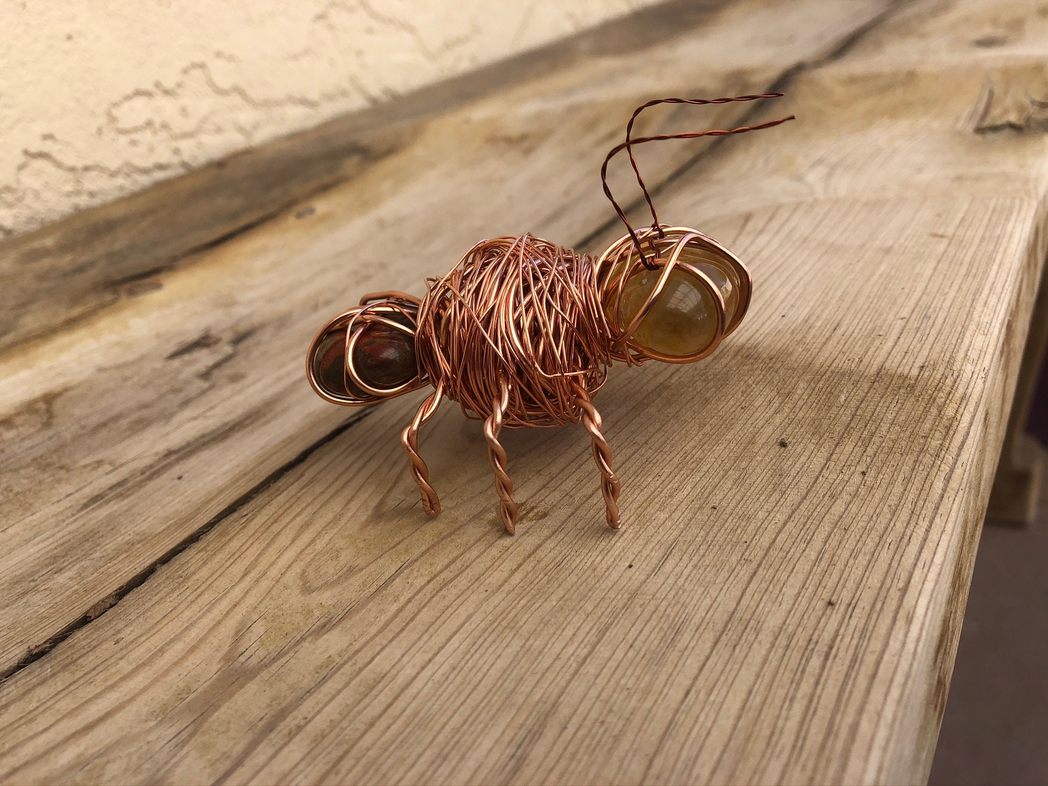 Copper Bugs Large, Copper Ant, Copper Butterfly, Wire Sculpture, Wire ...