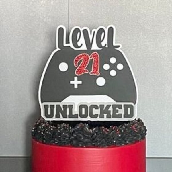 Level Unlocked "cake Topper" Svg - Etsy
