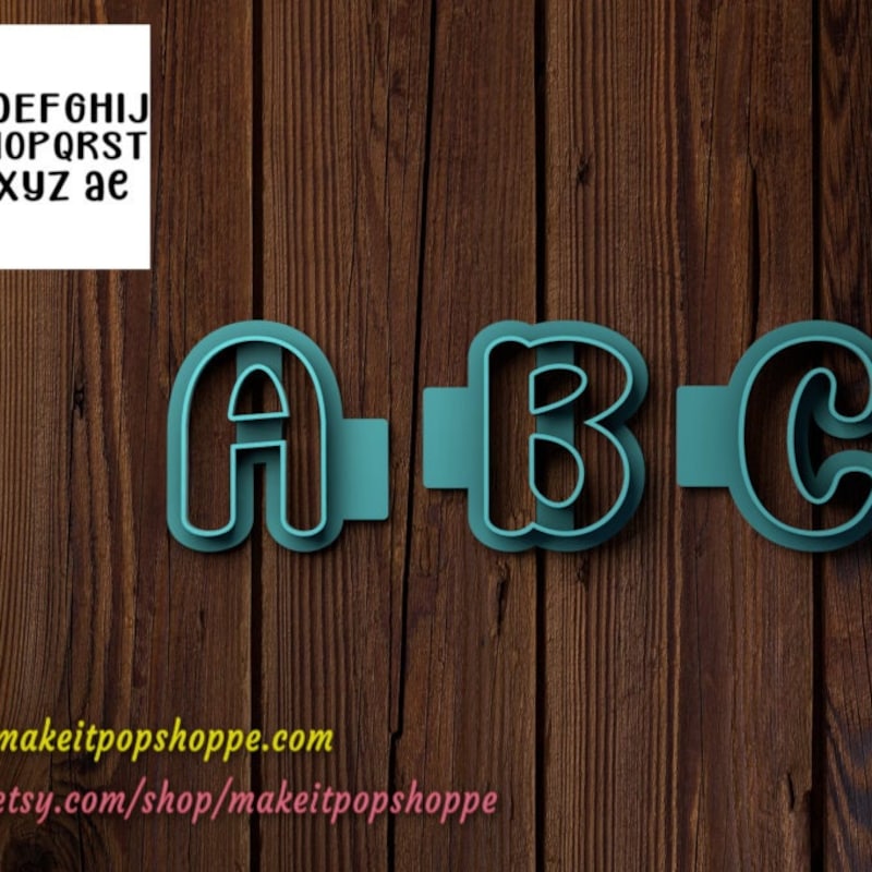 Alphabet Fondant Cutters - Etsy