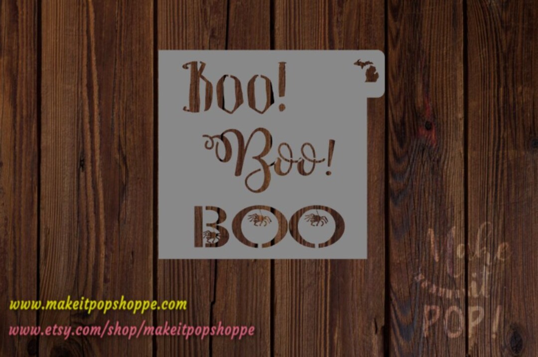 BOO, Boo, Boo, Stencil, Halloween Font, Cookie Stencils, Baking ...