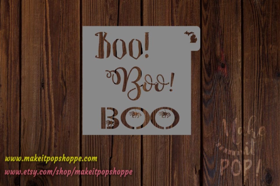 BOO Boo Boo Stencil Halloween Font Cookie Stencils - Etsy