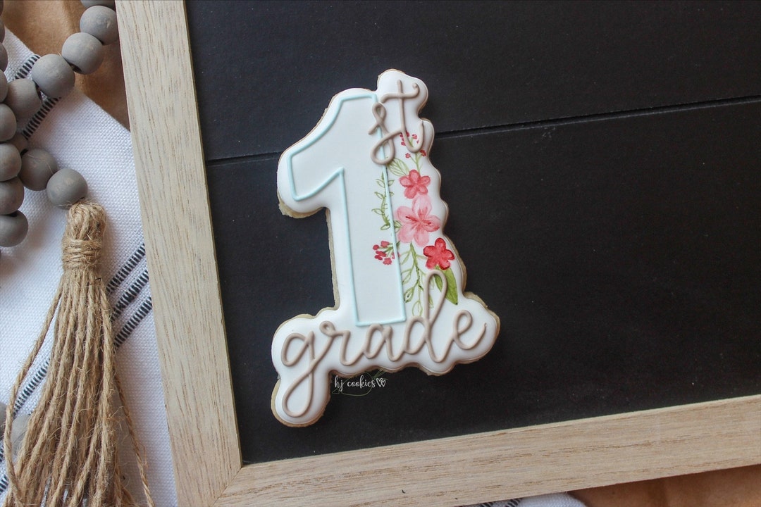 1st Grade School Cutter, First, Number Cookie Cutters, Back to School ...